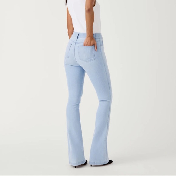 SPANX | Jeans | Spanx Nwt High Rise Light Wash Shaping Flare Retro ...